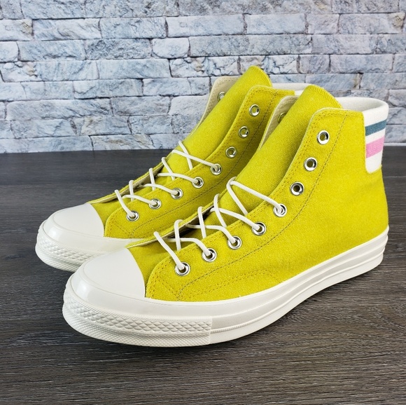Converse | Shoes | Converse Chuck 7 Retro Stripe Hi Bold Citron | Poshmark